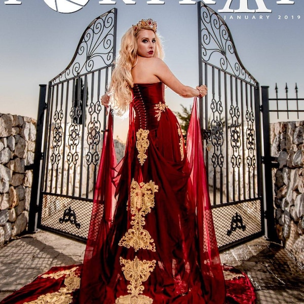 Celestial Moon Goddess Armor Gown Starfall Ballgown Fantasy Costume ...