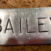 Custom Year or Date Tags Hand Punched Brass and Metal Tag or Plate Hand ...