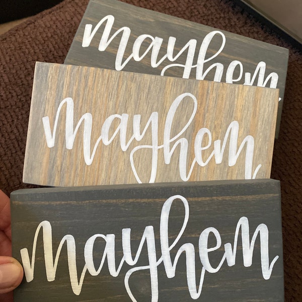 One Little Word - Custom Hand-lettered Wood Sign - Shelf Sitter - Word ...