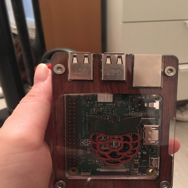 C4labs Zebra Case for Raspberry Pi 3B+, 3, 2 and B+ With Power Cord and Heatsinks - Wood/wood ...
