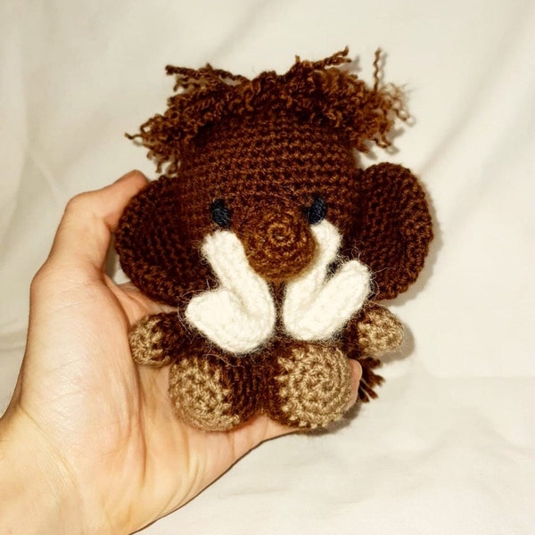 PATTERN: Wallace the Woolly Mammoth - Crochet Woolly Mammoth Pattern ...