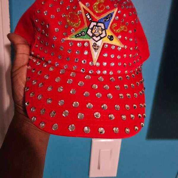 OES - Order of the Eastern Rhinestone Embellished Ball Caps With Star ...