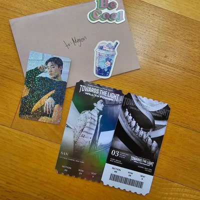 Ateez Seonghwa Photo KPOP Picket / Fan With Ruffles - Etsy