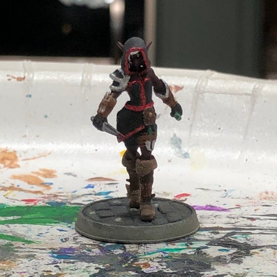 Female Drow Dark Elf Assassin Kingdom of Tiradom Miniature 3D Resin ...