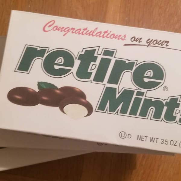 Retirement "retire Mint" Printable Cover for Junior Mints Box, Sign - Etsy