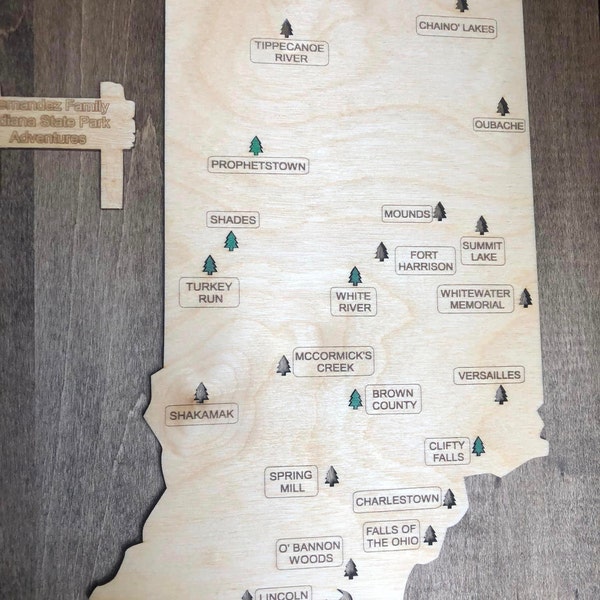 Customizable State Park Tracking Map - Etsy