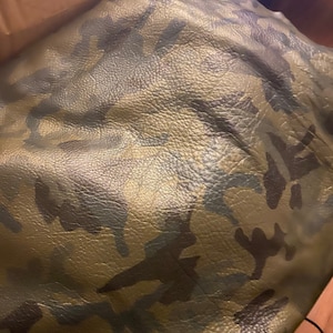 Light Army Green Camouflage Cowhide Leather Skins Genuine Cow - Etsy