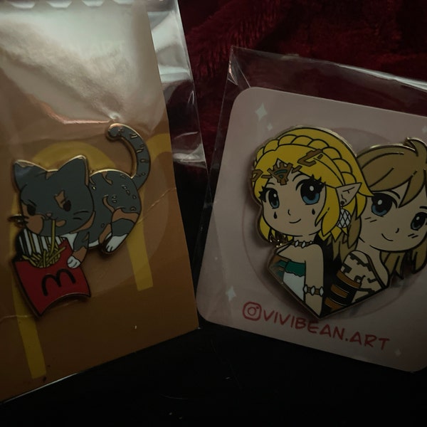 Fast Food Cat Hard Enamel Pin | Burger - Etsy