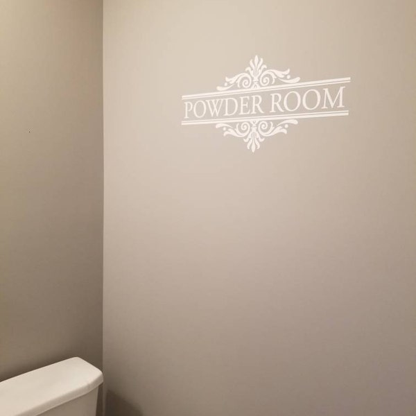Powder Room Pantry or Laundry Decal for Wall, Glass or Door - Bathroom ...