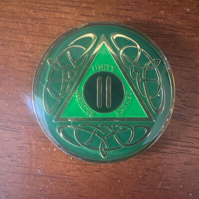 MRS Yearly AA Medallion 1 60 Years Alcoholics Anonymous Recovery ...