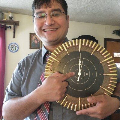 Original Dark Walnut Hybrid Bullet Clock. the Perfect Gift for the Hard ...