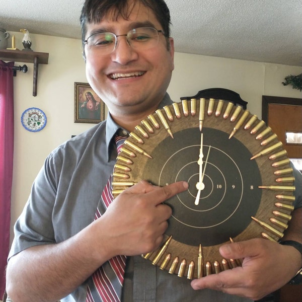 Original Dark Walnut Hybrid Bullet Clock. the Perfect Gift for the Hard ...