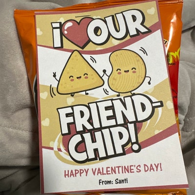 Valentine Chip Bag Tag Printable, Kids Valentines Cards for School ...