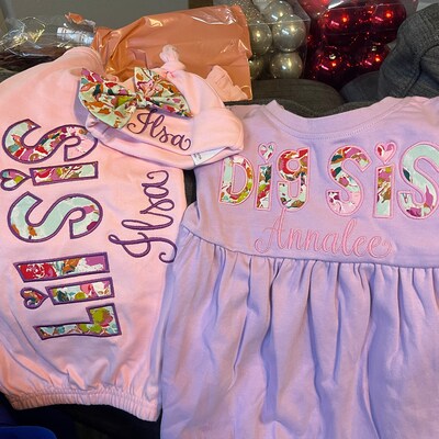 Personalized Girls Ruffle Dress. Girls Applique Dress. Name Dress ...