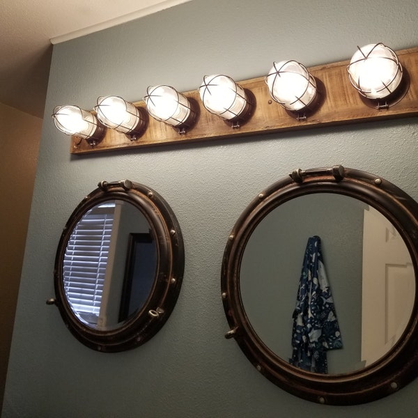 The SEA CAPTAIN Nautical Beach Vanity Light - Etsy