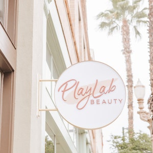 Custom Circle Backlit Logo Sign for Business Decor, Logo Design Into ...