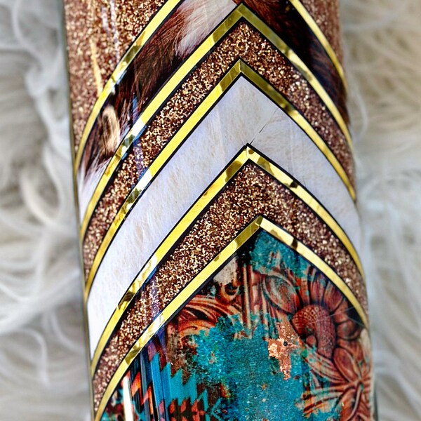 Aztec Turquoise Glitter Cowhide Background Png Sublimation Design ...