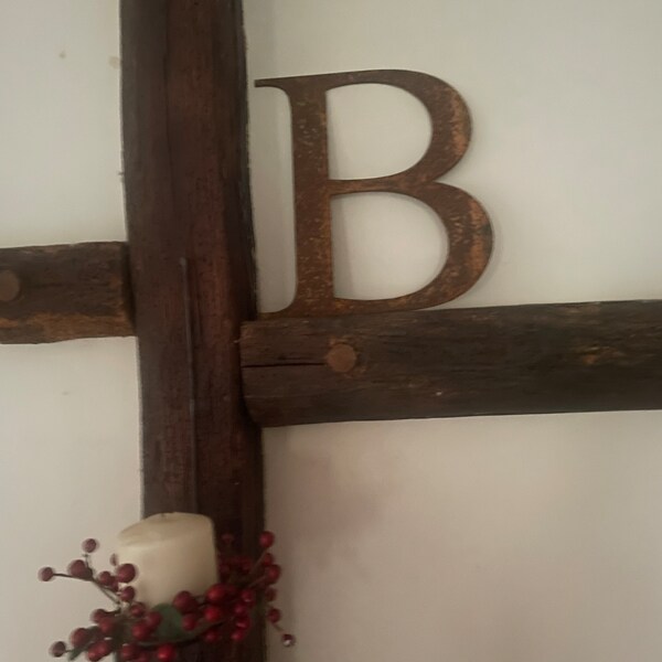 Flat Metal Rusty Letter B / Metal / Letter / Rusty Letters / Garden ...