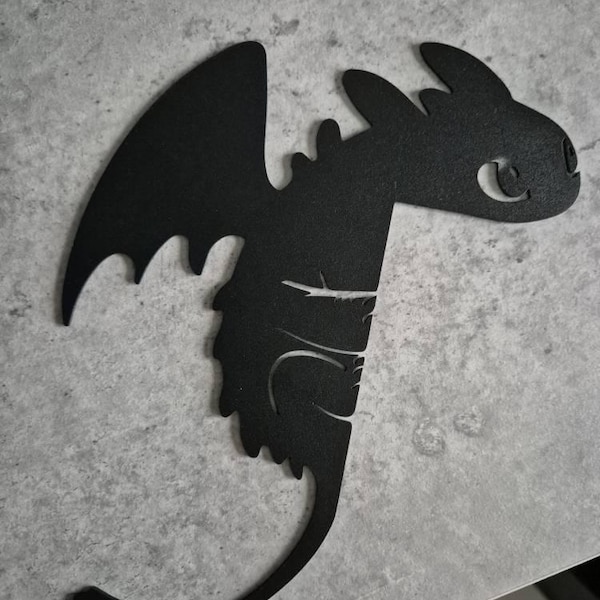 Toothless Dragon Metal Door Topper - Etsy