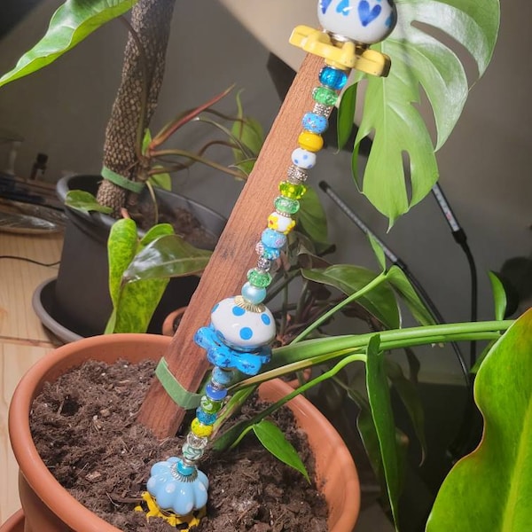 Unique Whimsical Beaded Wands With Colorful Knobs & Hose Valves Red ...