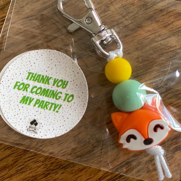 Fox Bag Tag/zip Pull Kids Party Favour Kids Gift Bag Tag Zipper Pull ...