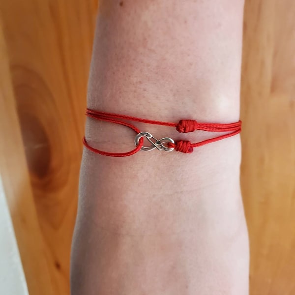 The Red String of FATE - Infinity Bracelets for Him or Her - Unisex Red ...