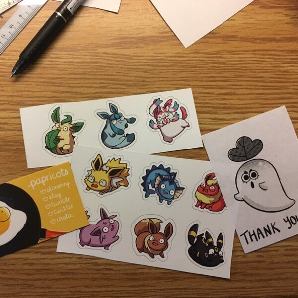 Eeveelutions Sticker Set - Etsy
