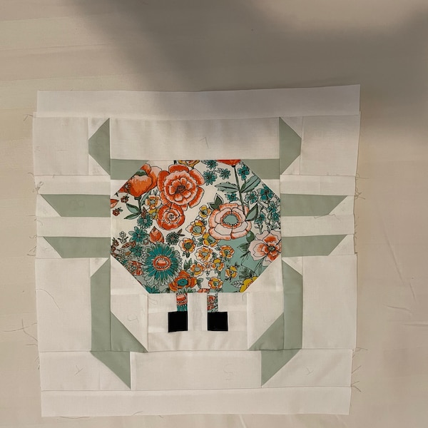 Crab Nautical Quilt Block Pattern, Machine Pieced, Digital PDF Instant ...