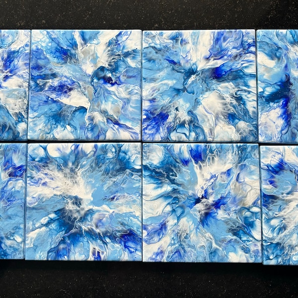 Teal Coasters Made to Order - Choose Your Coaster Set Size for Your ...