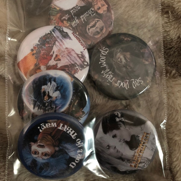 Labyrinth Movie Badge Button Pin Set of 6 - Etsy