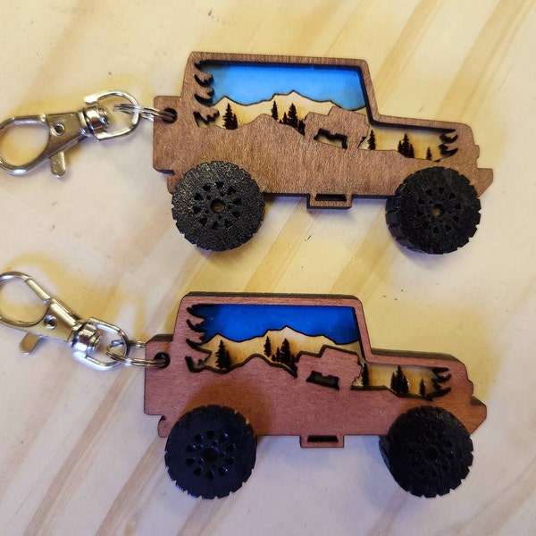 Offroad Keychain SVG | Offroad Vehicle SVG Keychain | Glowforge ...