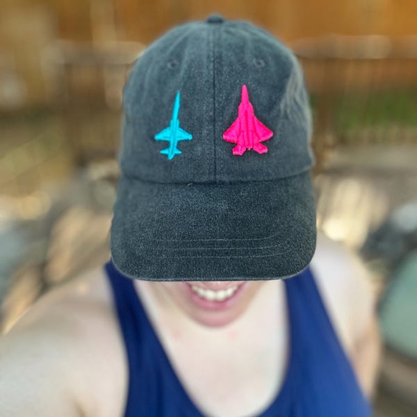 Jet Embroidered Hat, F18 Puff Embroidery, F18 Hat, F16 Hat, Fighter Jet ...