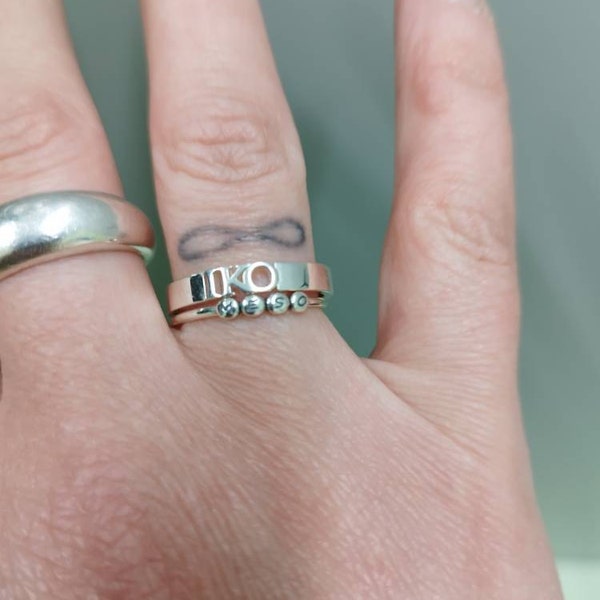 Custom Name Ring,925 Silver Personalized Word Ring,silver Wide Band ...