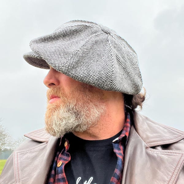 White Linen Cap,small Volume Hat,peaky Blinders Cap,newsboy Hat,men's ...