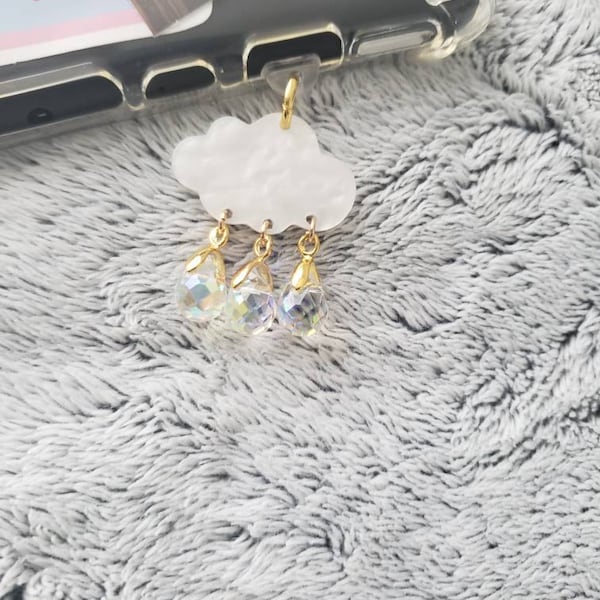 Glass Crystal Phone Charm Anti Dust Plug Kindle Charm USB C Plug Charm ...