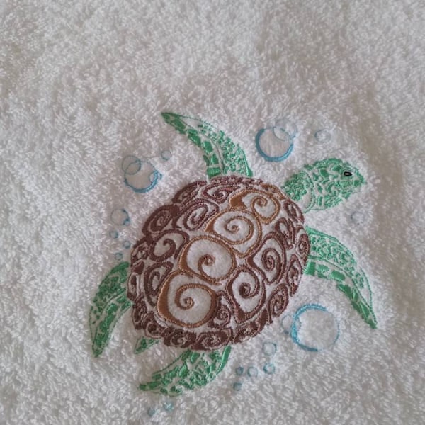Sea Turtle - Machine Embroidery Design - 3 Sizes, Tribal Turtle ...