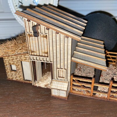 HO Scale Miniature Gunsmoke Dodge City Marshal Office/jail - Etsy