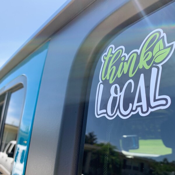 Think Local Vinyl Sticker - Etsy