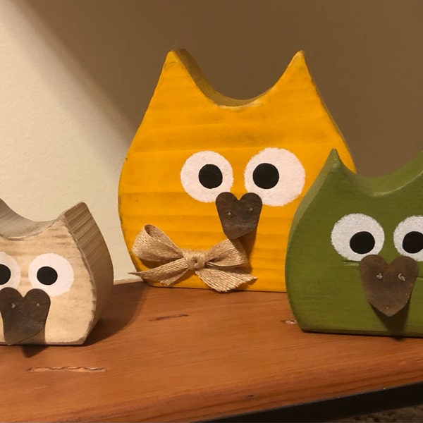 RESTOCKED! Wood Owl Fall Decor. Tiered Tray Fall Decorations. Halloween ...