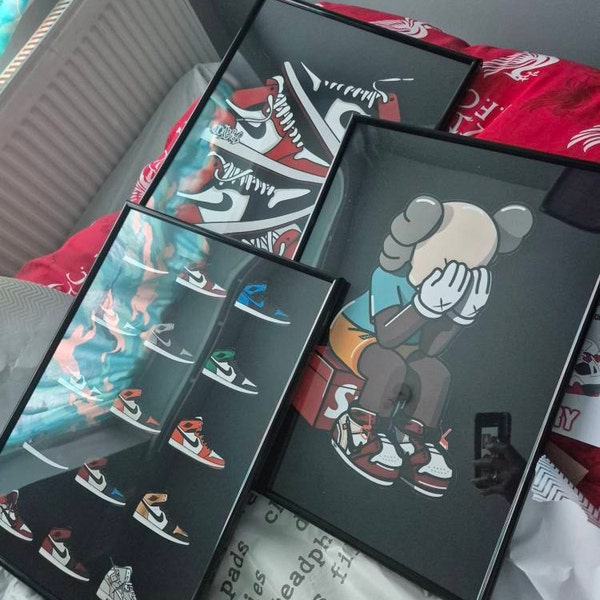 Wood Effect Hypebeast Toys Poster Set of 3, Hypebeast Figure Printable ...