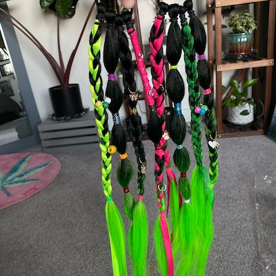 2X Festival Rave Hair Extension - Etsy