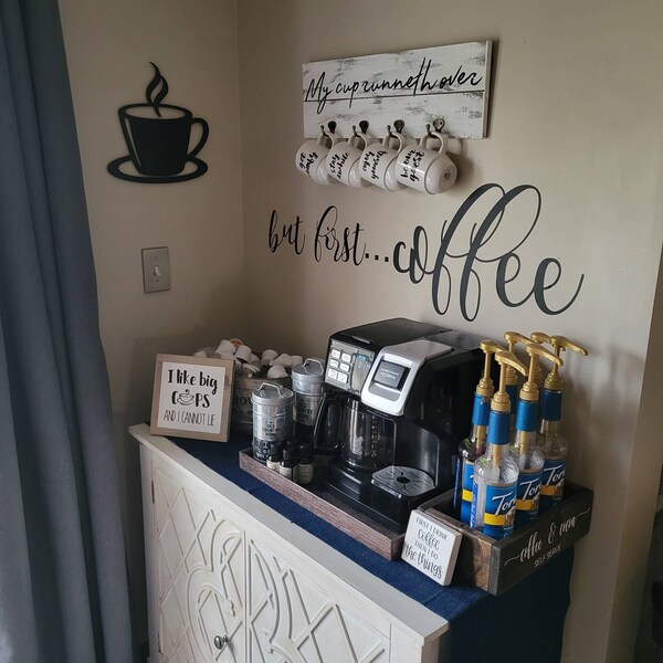 Coffee Sign Collection, Coffee Bar Cart, Coffee Home Decor, Caffeine ...