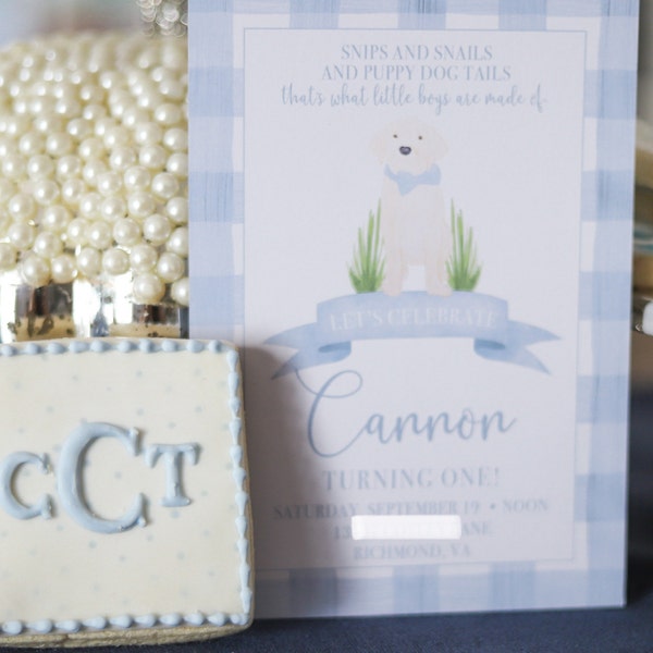 SNIPS & SNAILS | Boy Birthday Invitation | First Birthday | Digital ...