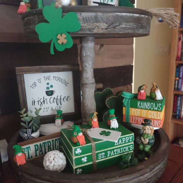 Top O' the Morning Farmhouse St. Patrick's Day Coffee Bar Tiered Tray ...