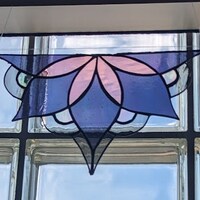 Lotus Flower Stained Glass Pattern, Stained Glass Pattern, Digital ...