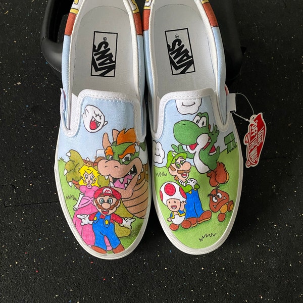 Super Mario Custom Vans - Etsy