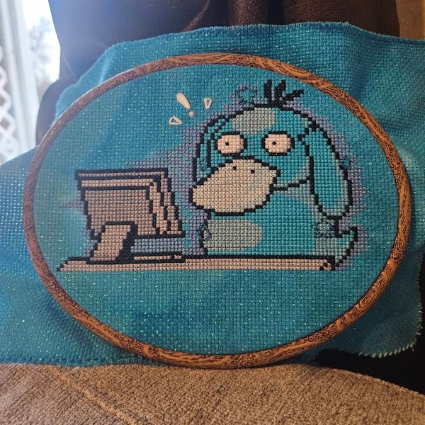 Funny Psyduck Mem Pokemon Office Cross Stitch Pattern PDF Video Game ...