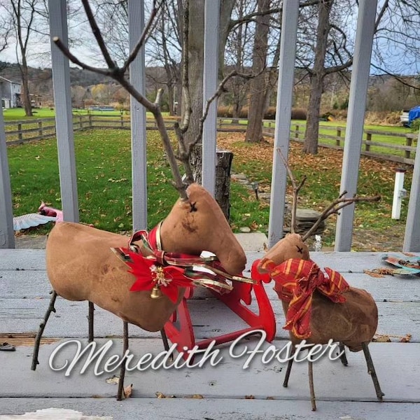 Primitive Reindeer EPATTERN - Primitive Country Christmas Cloth Doll ...