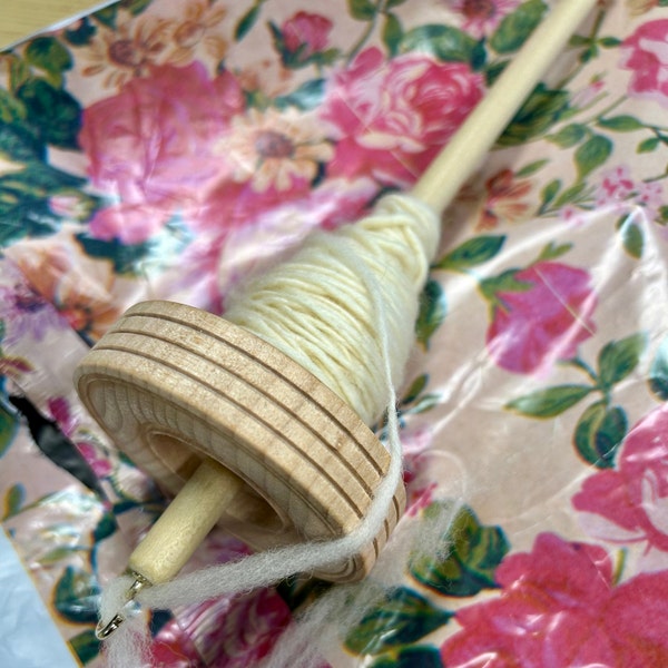 Drop Spindle Kit for Beginner W/ Fiber Top Whorl Handspinning Spindling ...