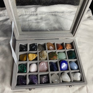 Tumbled Stone Crystal Box Healing Crystals and Stones Set Chakra Stones ...